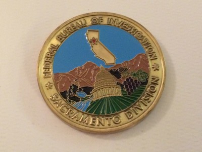 Federal Bureau of Investigations FBI Sacramento Division Challenge Coin ...