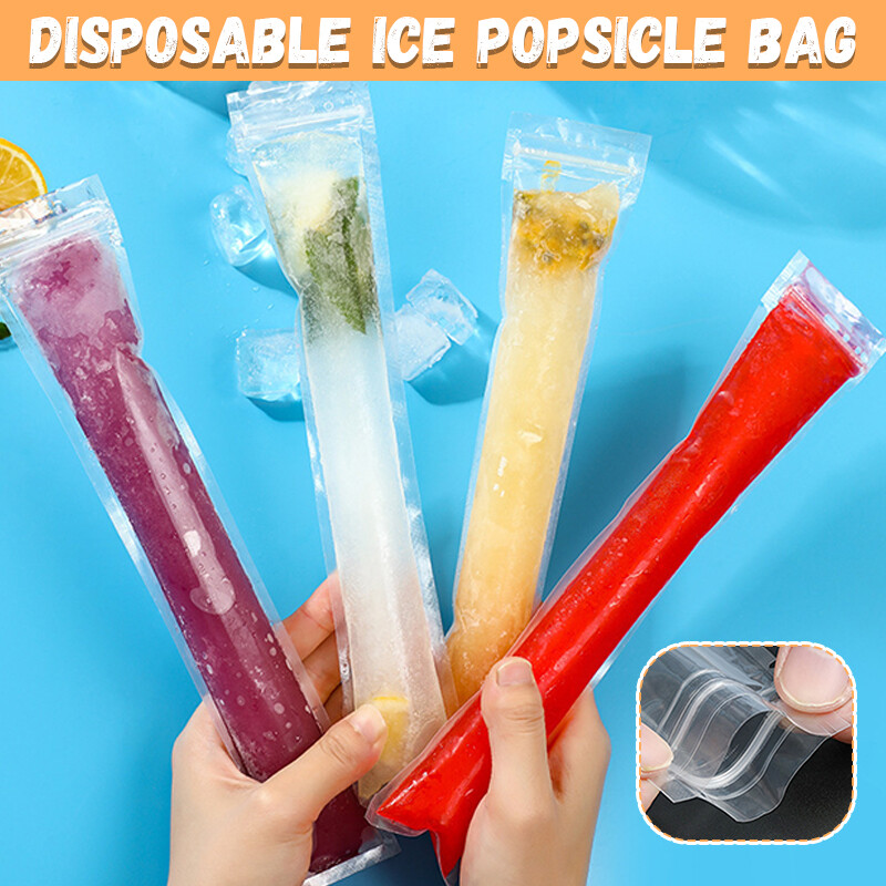 Disposable Ice Popsicle Bags DIY Ice Cream Fruit Juice Smoothies ...