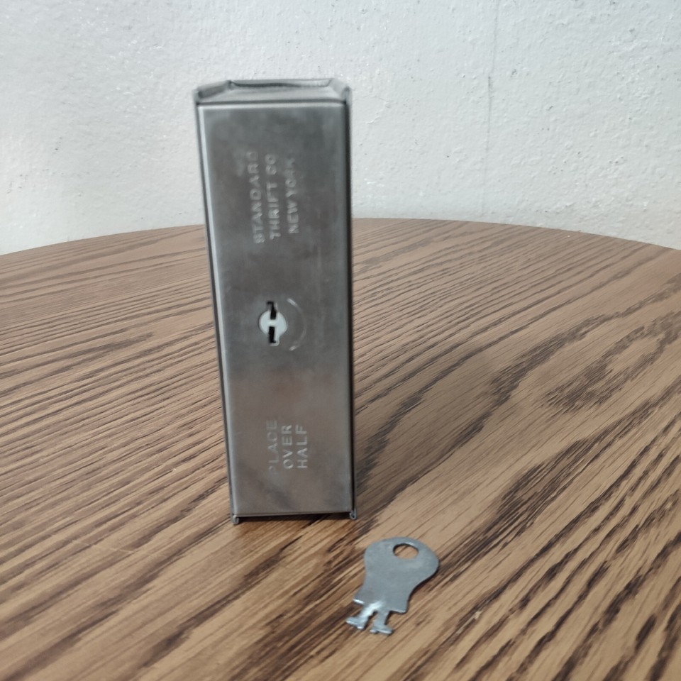 Vintage Valley National Bank METAL COIN BOOK BANK With KEY Standard ...