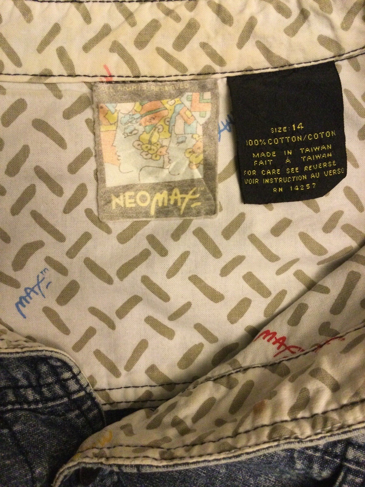 Peter Max - “Neo Max” Denim Jacket - Blue - Button Do… - Gem