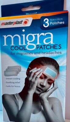 MIGRA COOL Cold Patches Patch INSTANT PAIN SOOTHING RELIEF MIGRAINE ...
