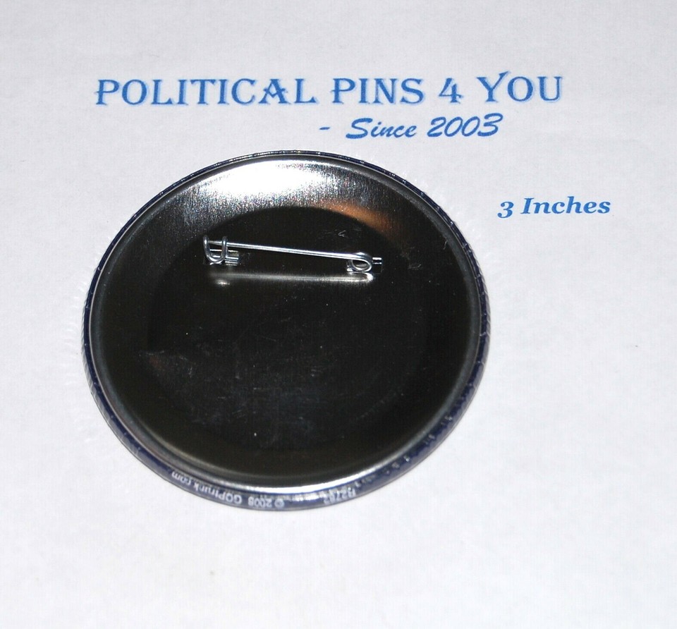 2008 JOHN MCCAIN SARAH PALIN 3" campaign pin pinback button political ...