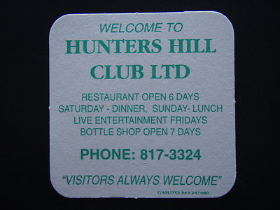 HUNTERS HILL CLUB LTD 8173324 COASTER | eBay Australia