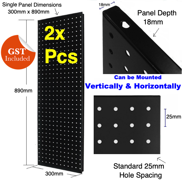 BLACK Steel Peg Board pegboard Panel Peg Kit Garage Wall Workshop | eBay