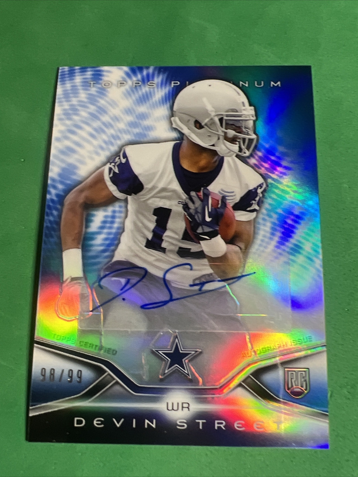 2014 Topps Platinum - Autograph Rookie Refractor Blue #18 Devin Street ...