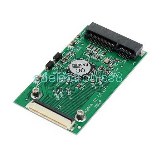 Mini mSATA PCI-E 1.8" SSD To 40 Pin ZIF CE Cable Adapter Converter Card ...