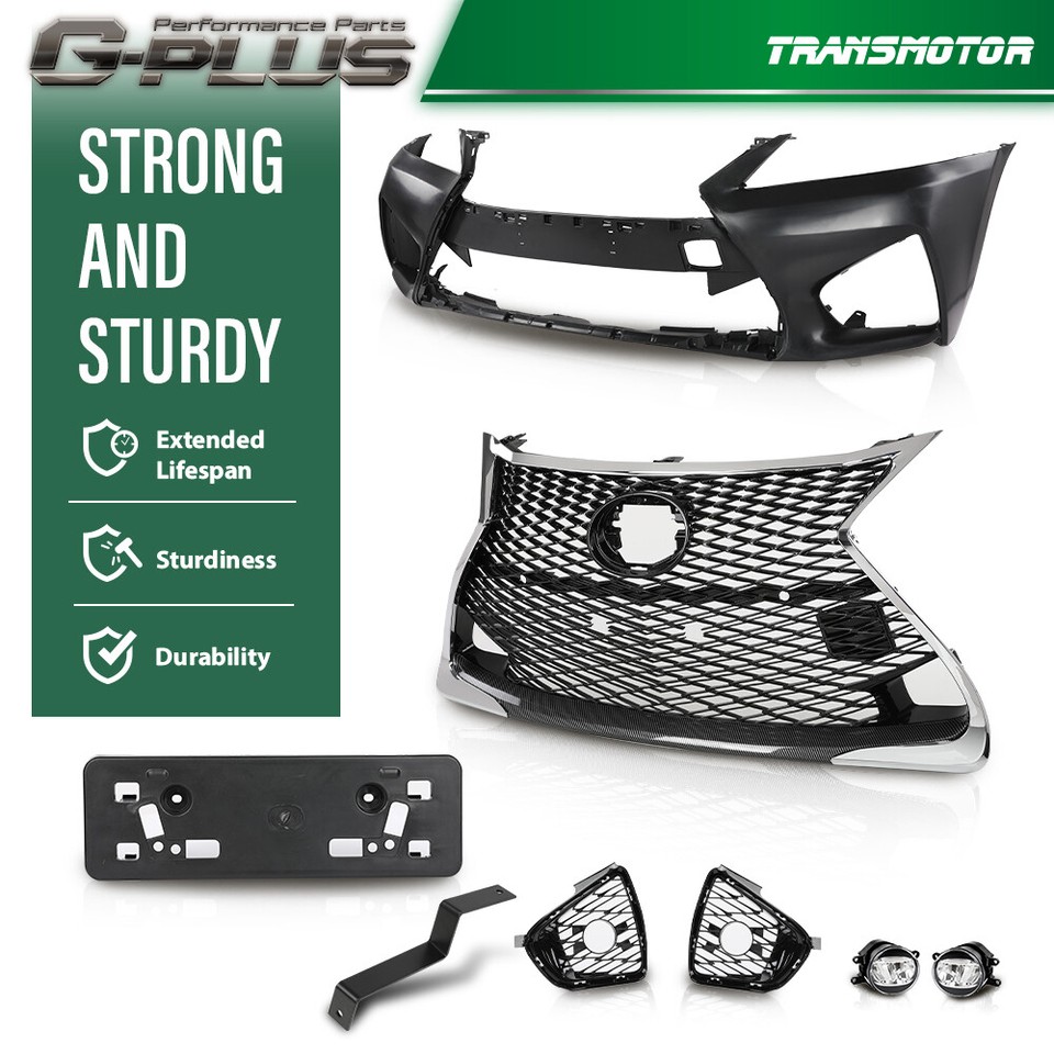 Fit For 13-15 Lexus GS GS350 GS450 Conversion 16+GSF front bumper + Fog ...