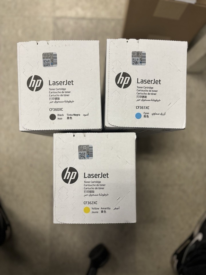 GENUINE HP 508X HIGH YIELD TONER CF361XC CF362XC CF360XC FREE SHIPPING ...
