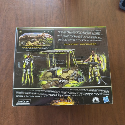 2009 GI JOE ROC OUTPOST DEFENDER w/ ROADBLOCK & TRIPWIRE FIGURES MISB ...