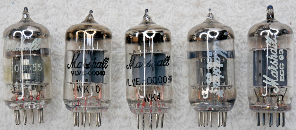 LOT OF TEN (10) MARSHALL ECC83 / 12AX7 ETC LP INCL. PREAMP TUBES ...