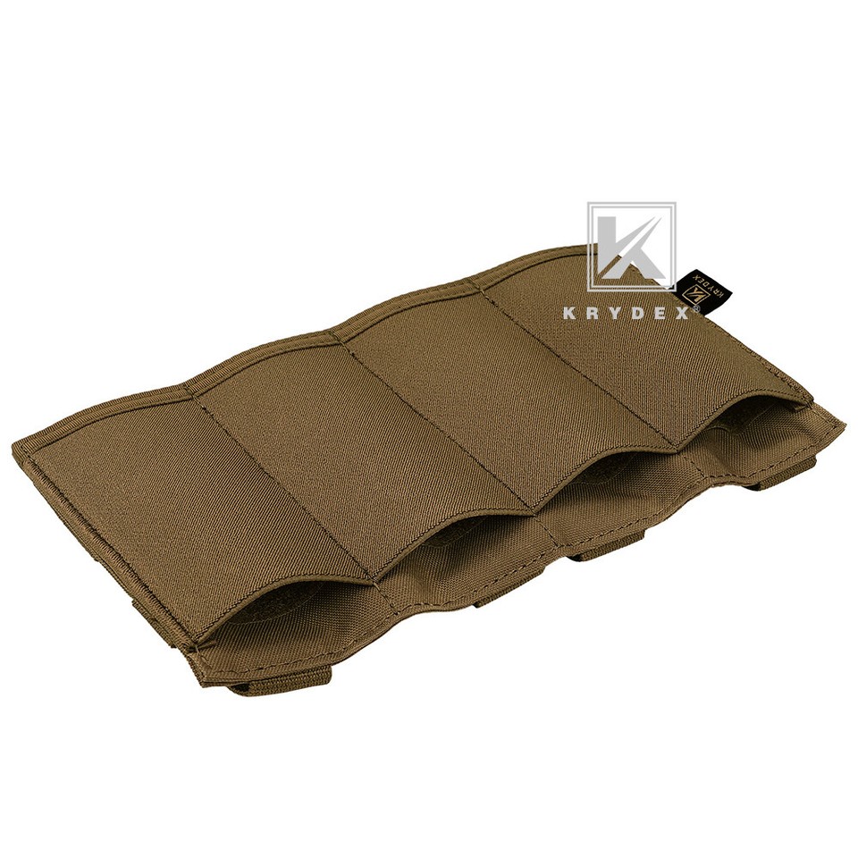 KRYDEX Quadruple Open Top Magazine Pouch Tactical Elastic Mag Carrier ...