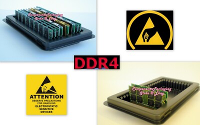 DDR4 Computer Memory Case Tray Box 5 - Fits 50 PC or 100 Laptop Memory ...