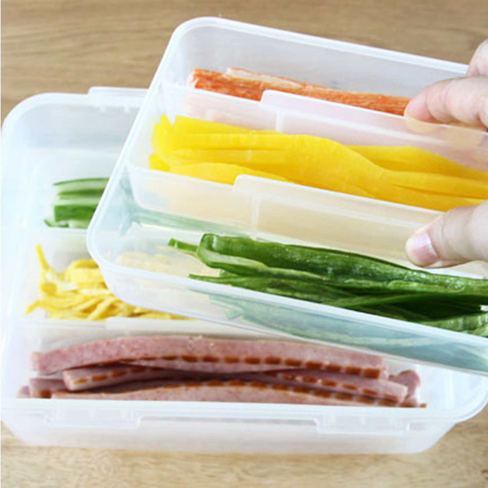 Lock and Lock Food Kimbab Ingredients Container Sausage Roll Sandwiches ...