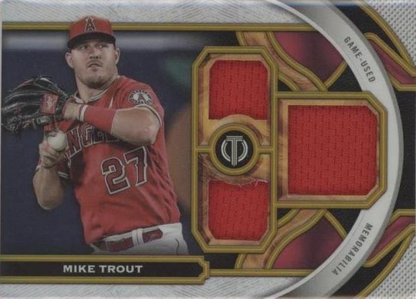 2023 Topps Tribute - Triple Relics Gold #TR-MT Mike Trout /75 (MEM) for ...