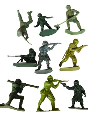 Toy soldier vtg military figure army men mpc mee marx plastic LOT ww1 ...