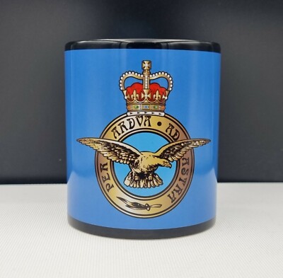 RAF black coffee mug with matching paracord handle, 11OZ black mug. RAF ...