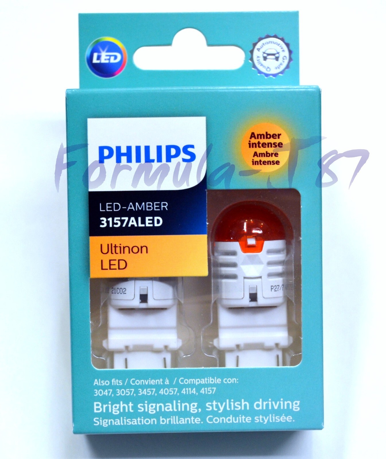 Philips Ultinon LED Light 4114 Amber Orange Two Bulbs DRL Daytime ...