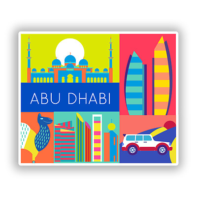 2 x Abu Dhabi Vinyl Stickers Travel Luggage #10679Â | eBay UK