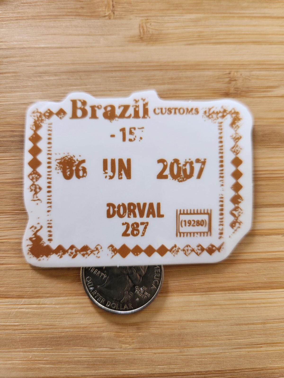 BRAZIL Sticker Customs Sticker Customs Decal Travel Sticker Laptop ...