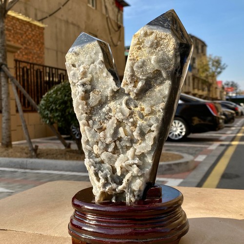 5.26LB Natural Sphalerite crystal pillar ore Obelisk quartz rod cave ...