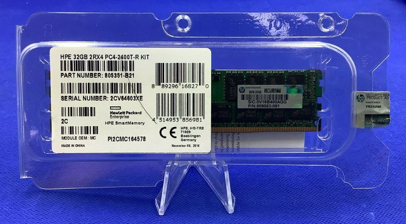 New Opened 809083-091 HP 32GB 2RX4 PC4-2400T MEMORY 805351-B21 819412 ...