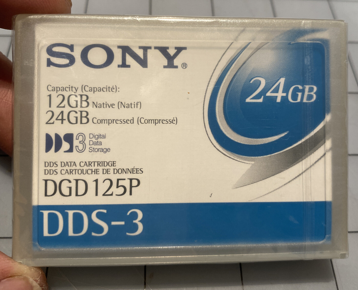Sony DDS3 DDS-3 DAT Data Tape Cartridge 12/24GB DGD125P - New, Sealed | eBay