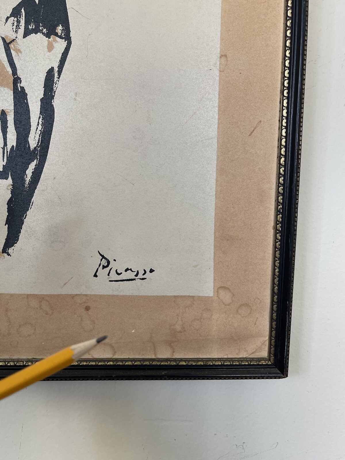 PABLO PICASSO ANTIQUE MODERN HARLEQUIN MAN LITHOGRAPH OLD VINTAGE 1950s ...