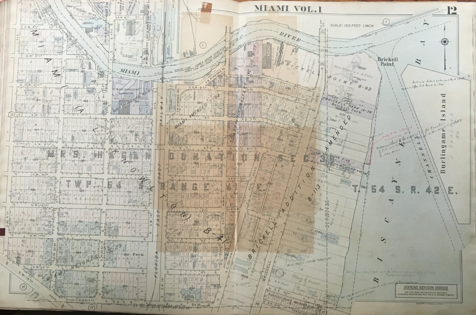 1947 BRICKELL POINT MIAMI FL BURLINGAME ISLAND SW4TH ST TO SW13TH ST ...