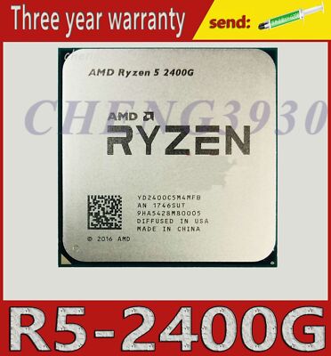 AMD Ryzen R5 2400G AM4 Quad-core 3.6GHz 65W R5 2400G CPU processor | eBay