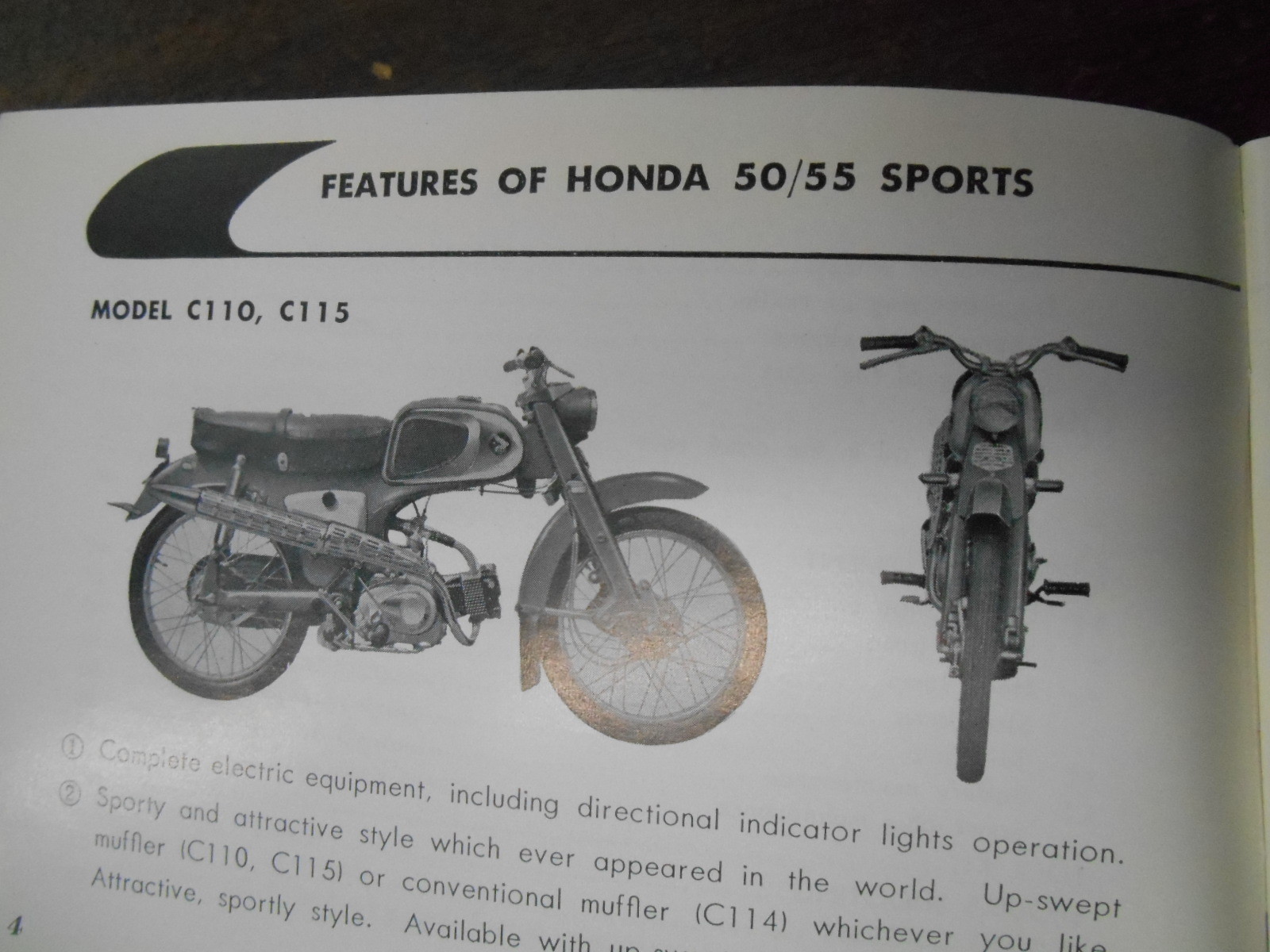 Honda Factory Owners Owners Manual Sport 50 C110 C114 C115 1966 ...