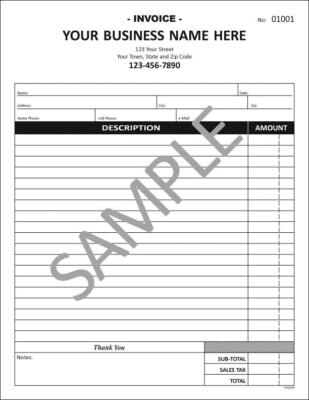 500 Custom 2 Part Forms /Invoice/Sales Receipt/ 8.5 x 11 / TMG039 | eBay