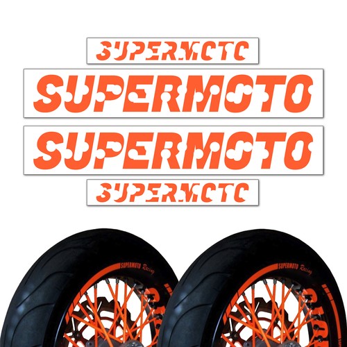 Orange Supermoto Wheels 17 inch Inner Rim Stickers For TM Racing | eBay ...