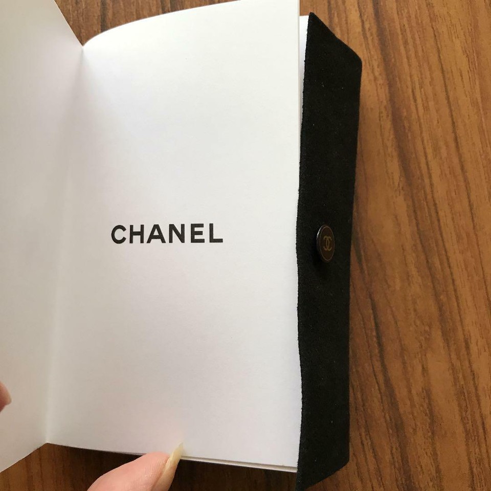 Chanel Notebook Type Memo Pad Novelty Limited Small Pocket Size Black ...