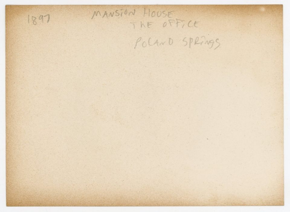 1897 Mansion House Office Inside View Poland Springs Maine Real Photo ...