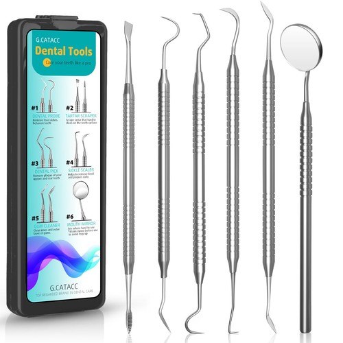 Dental Tools, Dental Pick for Teeth Cleaning, Stainless Steel Hygiene ...