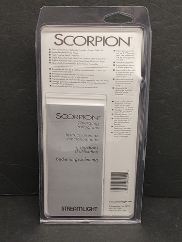 Vintage Streamlight Scorpion Flashlight, Non LED - New Old Stock | eBay