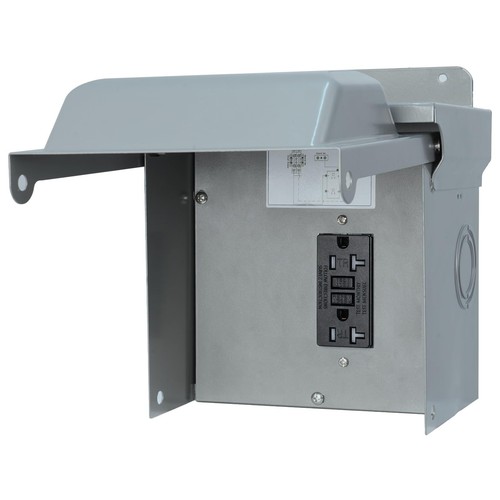 Outdoor Outlet Box - Prewired Metal Outdoor Electrical Outlet Box with ...