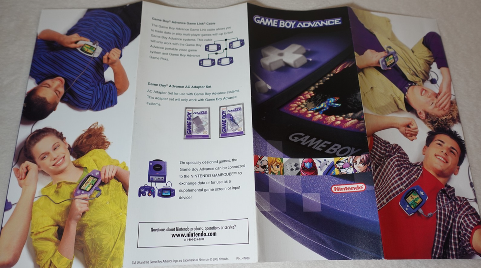 Nintendo Game Boy Advance 2002 Original Foldout Brochure | eBay
