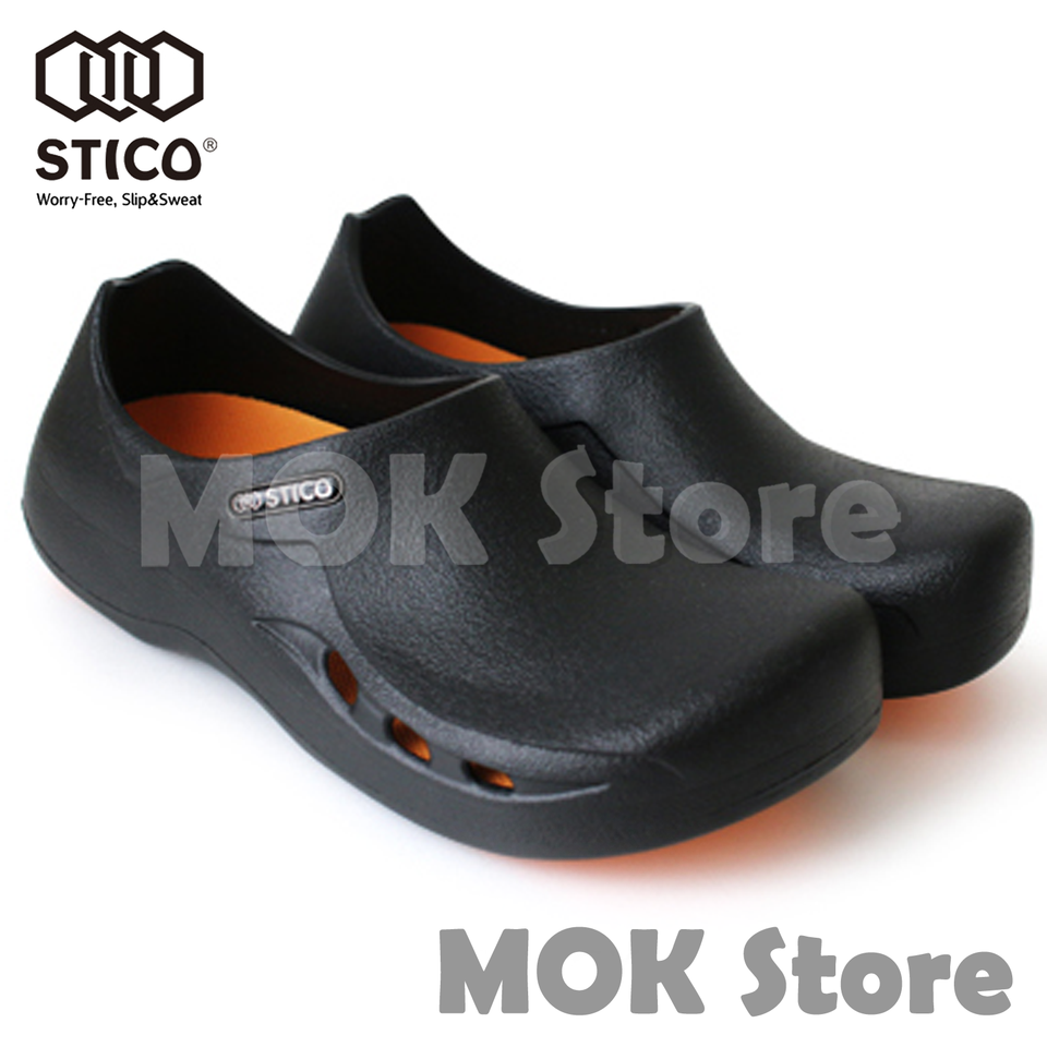 STICO NEC-03H Mens Chef Kitchen Shoes Non-Slip Cook Slipper Indoor ...