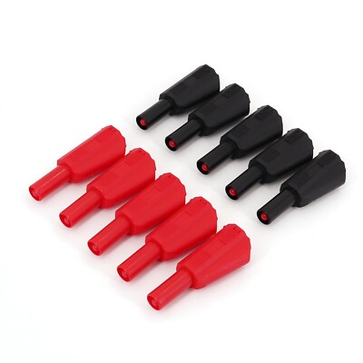 10Pcs Insulated Shrouded Safety 4mm Stackable Male Banana Plug DIY ...