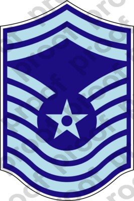 STICKER RANK USAF E9 CHIEF MASTER SERGEANT | eBay