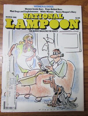 NATIONAL LAMPOON March 1981 Humor For Adults Magazine WOMEN & DOGS | eBay