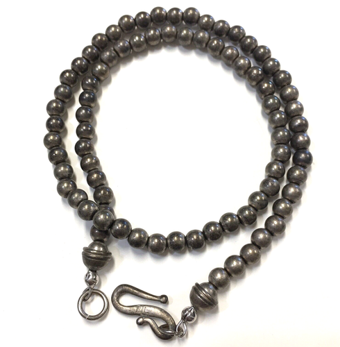 RLL Ralph Lauren Necklace Silver Tone Ball Beads Choker 14" Vintage ...