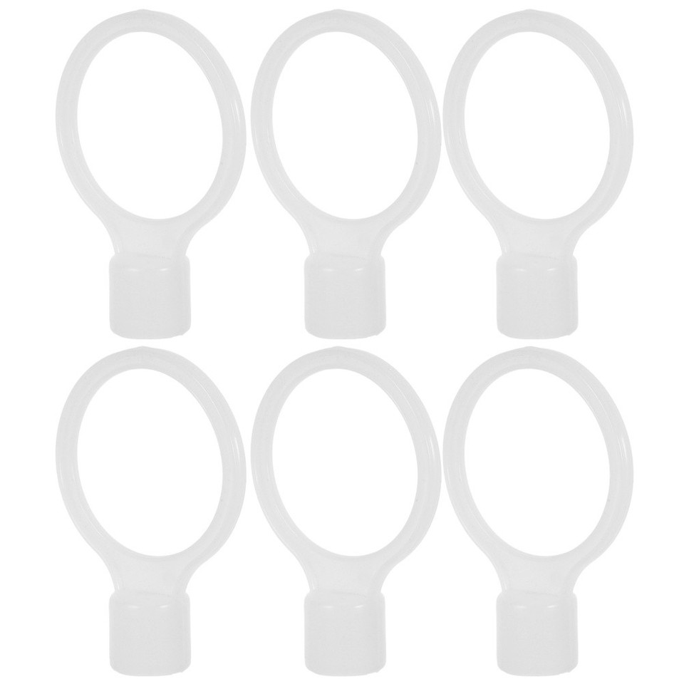 6 Pcs PVC Traffic Cone Connectors Flexible Safety Barrier Pole Rings ...