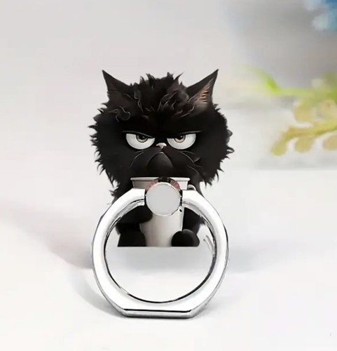 ️Grumpy Cat Phone Socket Ring holder stand out finger grip iPhone ...