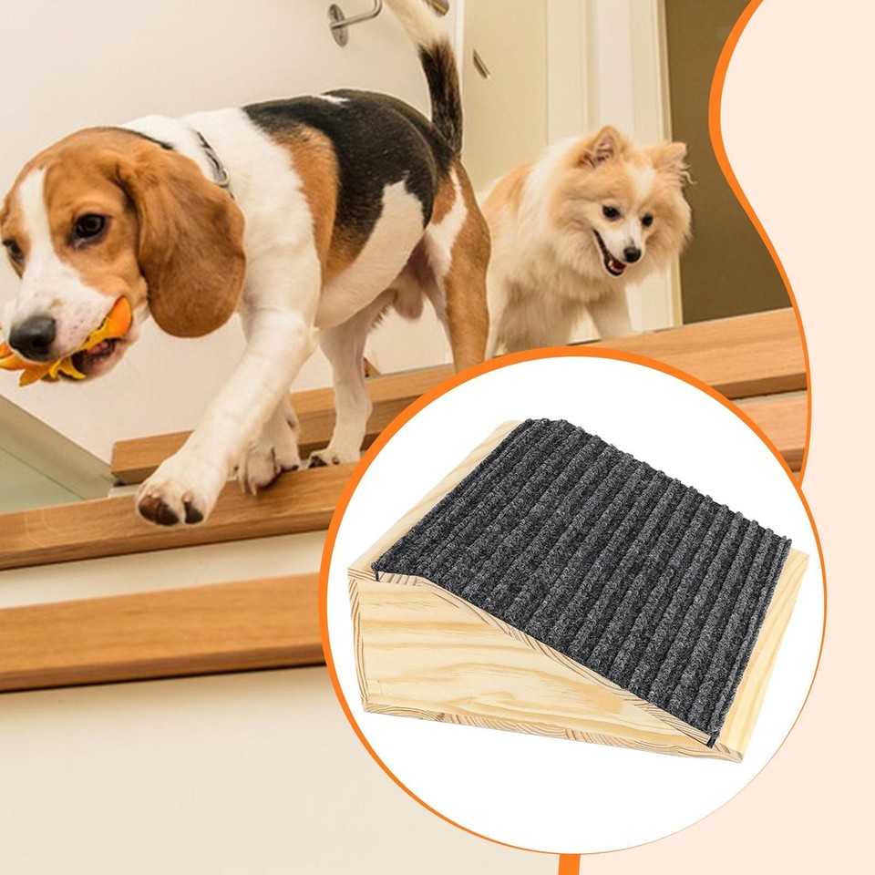 Dog Ramp for Stairs Pet Dog Stair Portable with Carpet Surface Non Slip ...