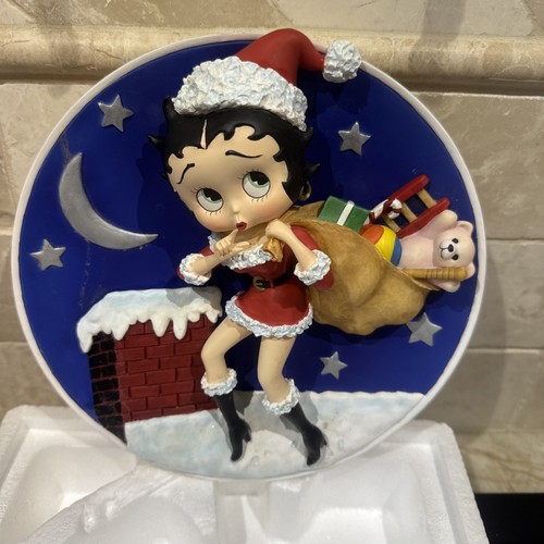 Betty Boop 3D Sculptural Plate "Secret Santa" The Danbury Mint ...
