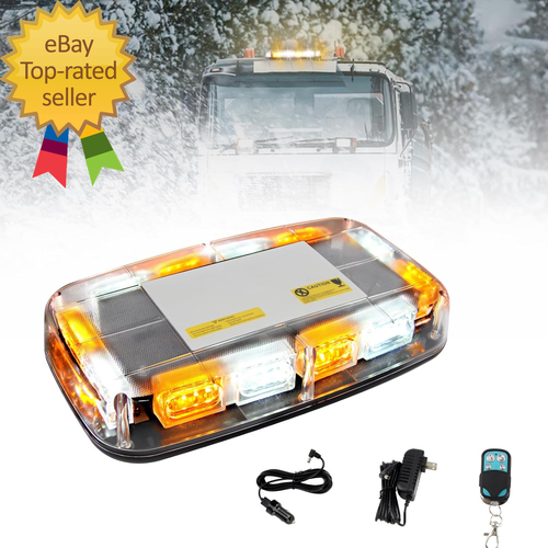 Rechargeable Amber White Emergency Roof Top Strobe Light Wireless ...