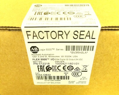 New Sealed Allen-Bradley AB 5094-OB32 A Flex 5000 I/O DC Output 32 Pt ...