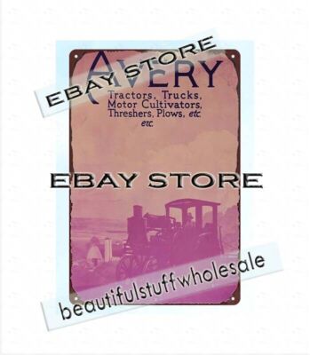 1922 AVERY TRACTOR TRUCKS CULTIVATORS THRESHERS PLOWS metal tin sign ...